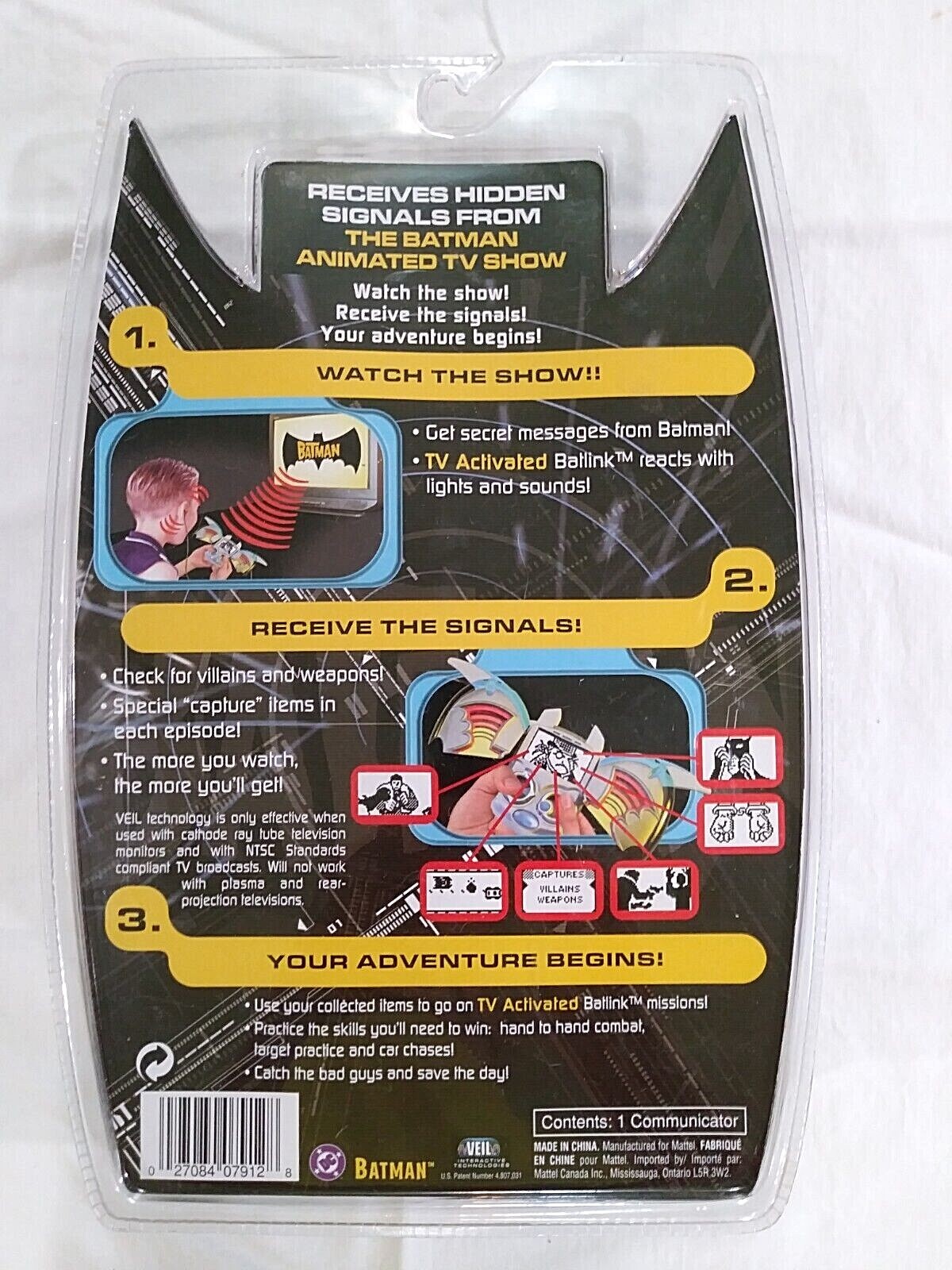 Batman BATWAVE TV Activated Batlink Communicator Mattel 2004 for sale ...