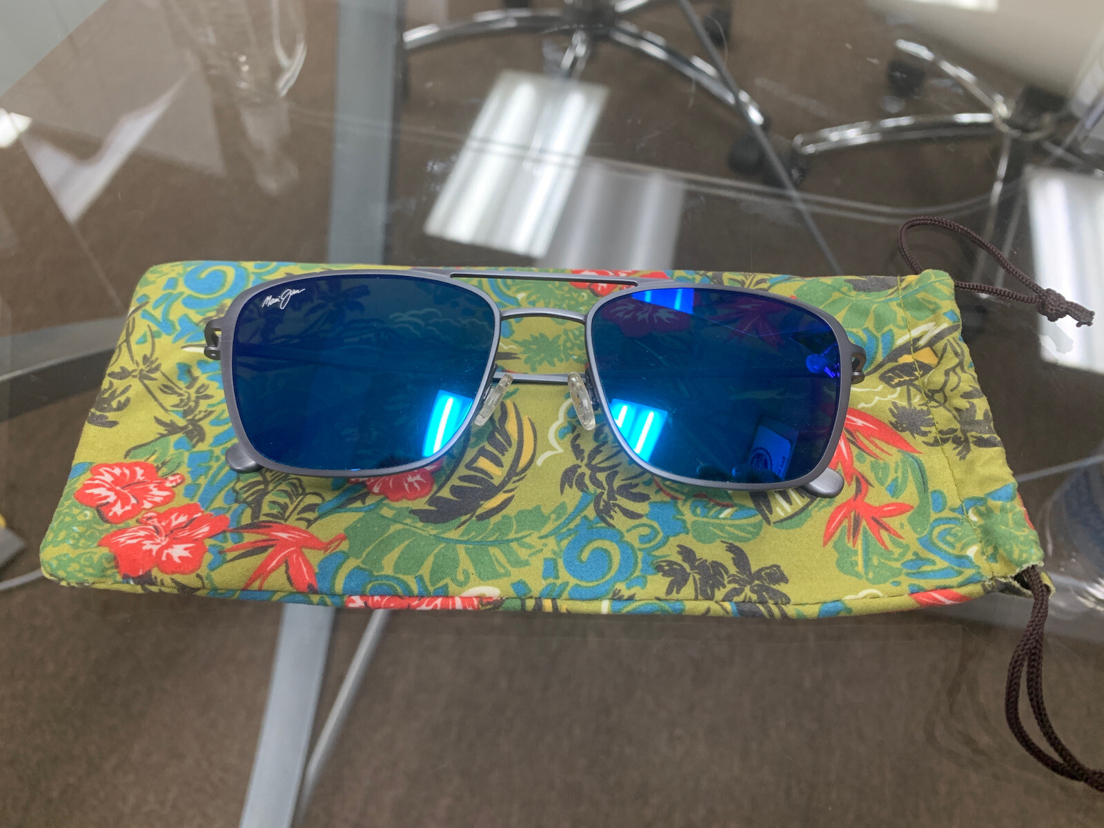 Maui Jim EBB & FLOW MJ542-27A Titanium Frames Polarized Unisex ...