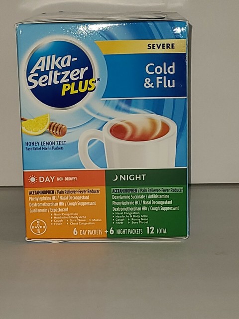 Alka-Seltzer Plus Severe Cold Flu Day Night Powder - 72 Count for sale ...