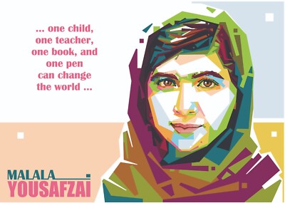 Domestique Mural Art Poster Imprimé - Pop - de Fan Art- Malala ...