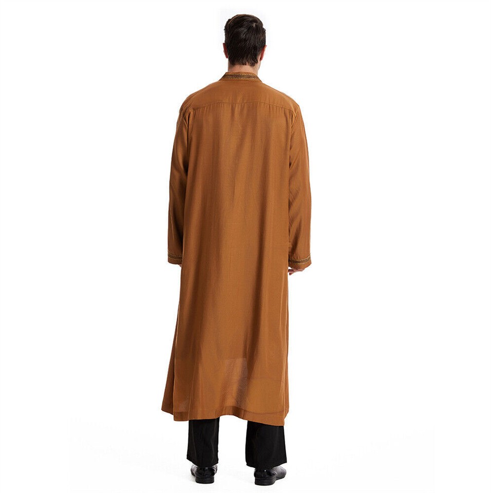 Thobe Jubba Saudi Men Open Kaftan Thoub Abaya Muslim Men Robe Dishdasha ...