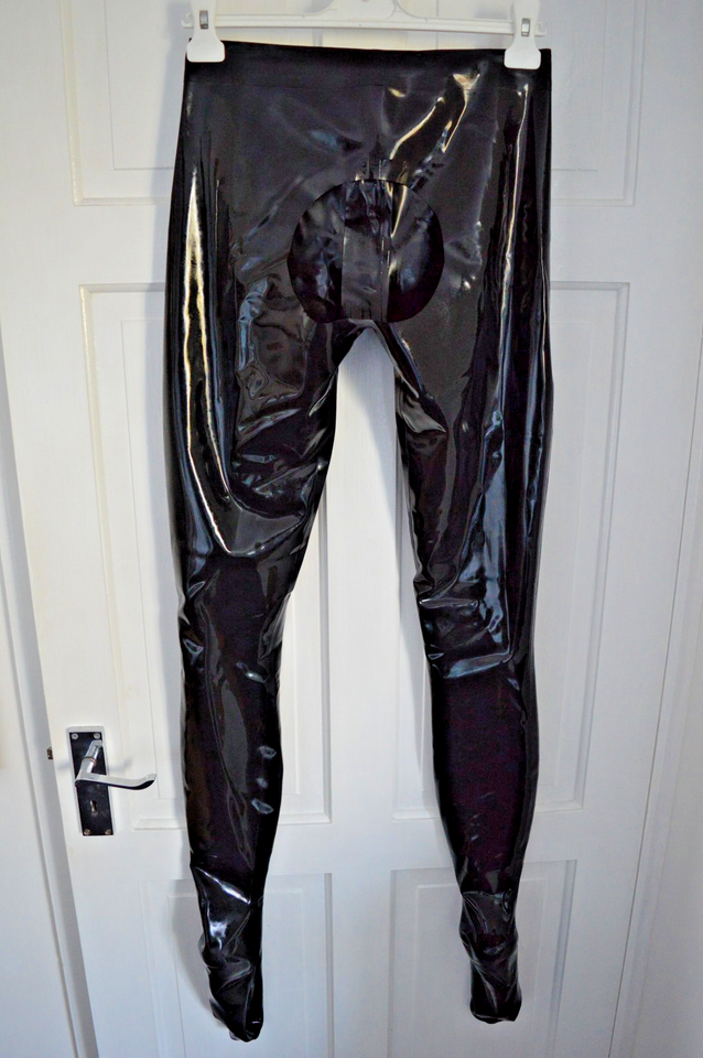 Libidex Latex Men's Black Bum Out Leggings Fetish-Wear - Small Tall ...