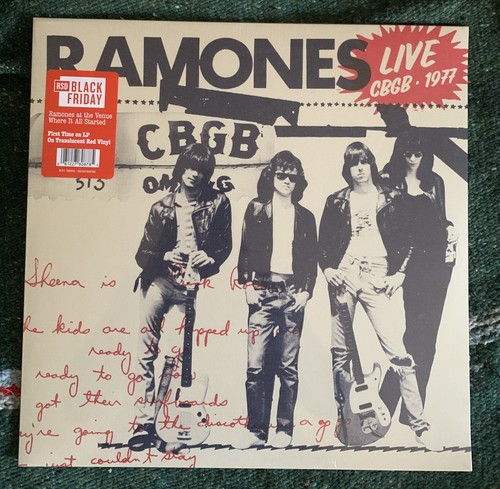 RAMONES Live At CBGB, 1977 LP Red Color Vinyl RSD Black Friday 2025 New ...