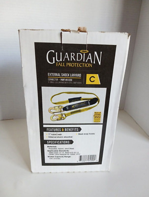 Guardian Fall Protection 01220 External Shock Lanyard Safety Steel ...