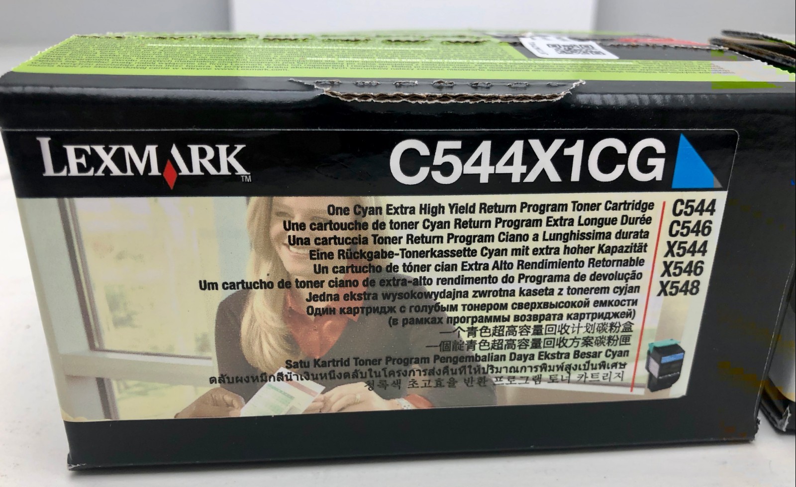 x2 Lexmark C544X1CG Cyan C544X1YG Yellow Extra High Yield Toner ...