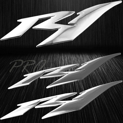 5.75" 3D Logo Letter Decal+6" Fairing Emblem Sticker for YZF-R1/R1S/R1M ...