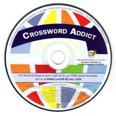 Crossword Addict (PC-CD, 2003) for Windows 95/98/Me/2000/XP - NEW CD in ...