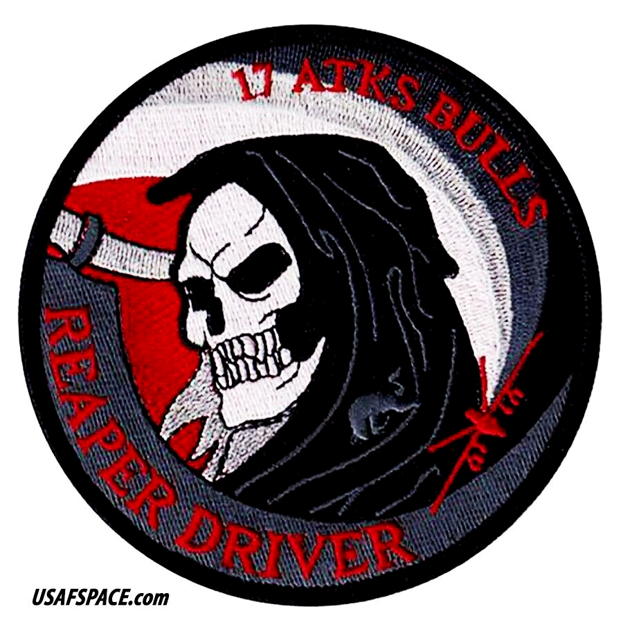 USAF 17th ATTACK SQ -17 ATKS-BULLS- MQ-9 REAPER DRIVER-Creech AFB-ORIGINAL PATCH | eBay