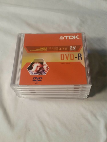 TDK DVD-R DVD recordable discs 4.7G new 8 120 min media movie video ...