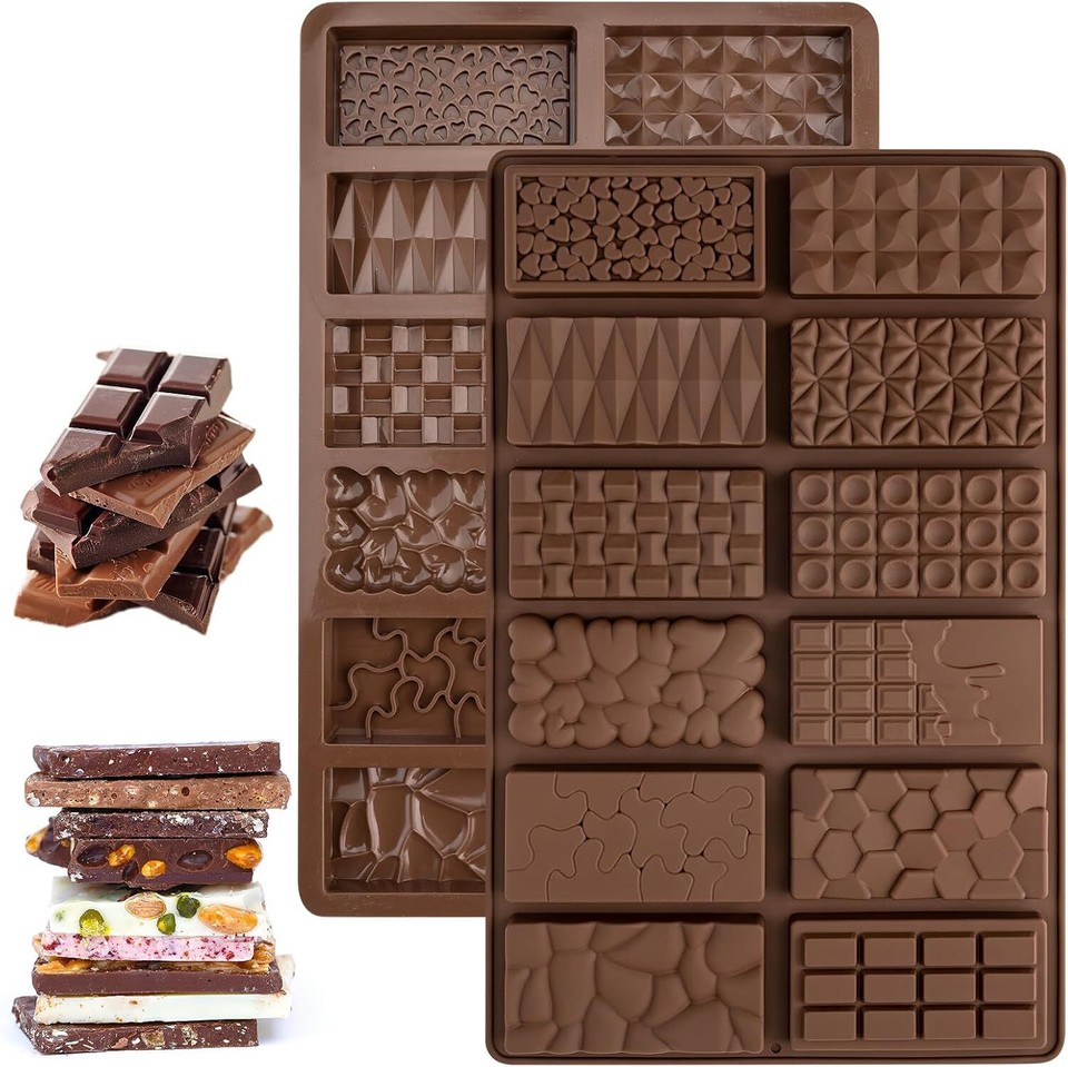 12 Cell SIlicone Deep Chocolate Bar Mould Dubai Kunafa Pistachio ...