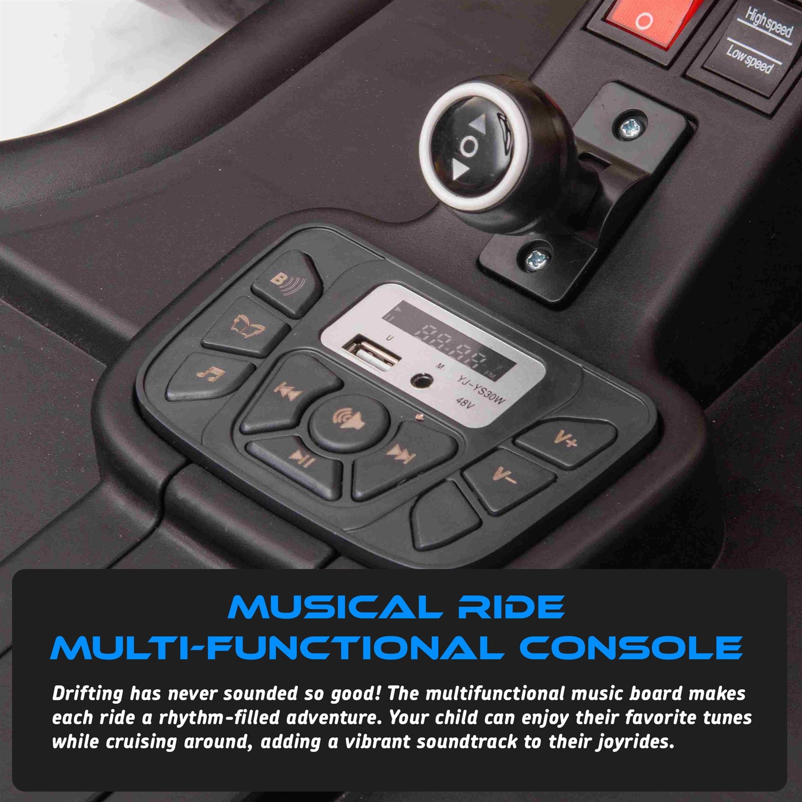 48V Drift Kart Electric Ride on Toy for Kids - 2-Seater 600W Motor ...