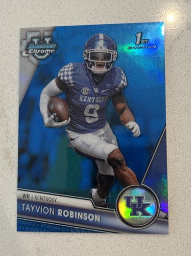 2023 Bowman University Chrome - Tayvion Robinson #12 Blue Refractor ...