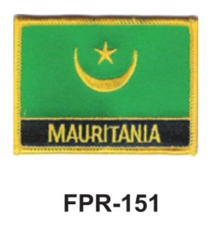 2-1/2'' X 3-1/2" MAURITANIA Flag Embroidered Patch | eBay