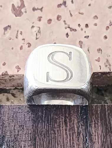 HEAVY Retired James Avery 23.29 Grams Initial S Signet Ring NEAT! Sz 10 ...