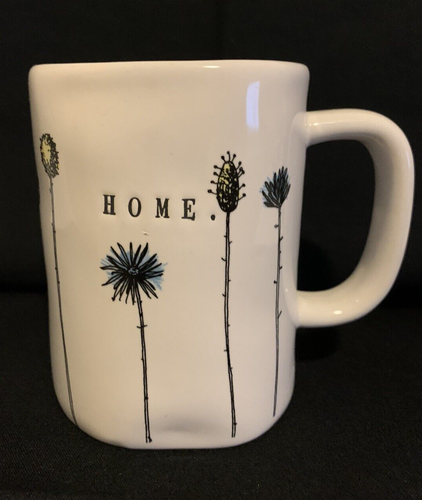 RAE DUNN "HOME" MUG EARLY MAGENTA M STAMP WILDFLOWERS COLLECTION | eBay