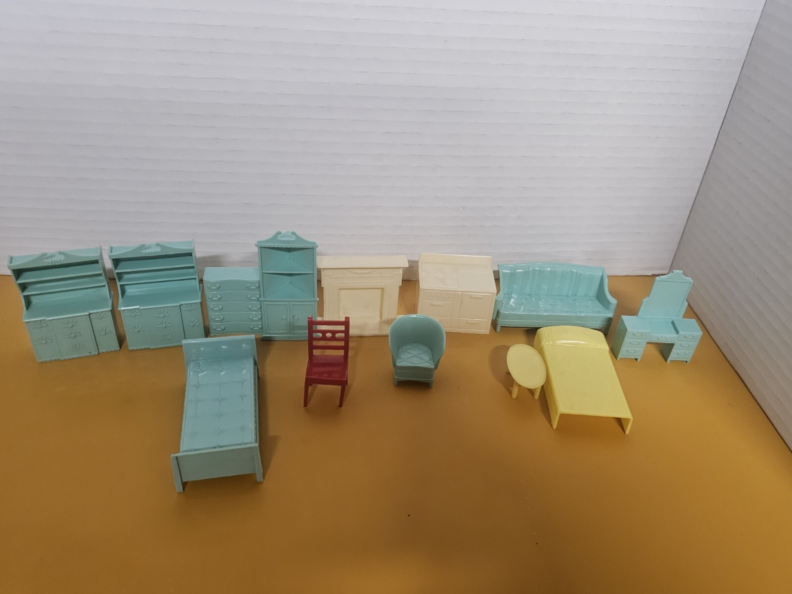 Vintage 1950s Lot 13 Pyro Doll House Plastic Furniture Chair Bed ...
