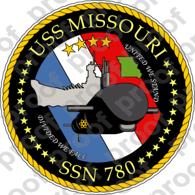STICKER USN US NAVY SSN 780 USS MISSOURI | eBay