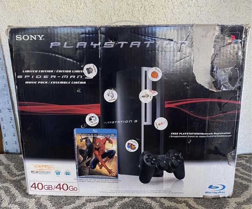 Sony PlayStation 3 PS3 Fat CECHG01 40GB Console With Box & Controller ...