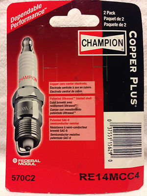 Spark Plug Champion RE14MCC4 570 5349 5444 Lot of 2 NIP | eBay
