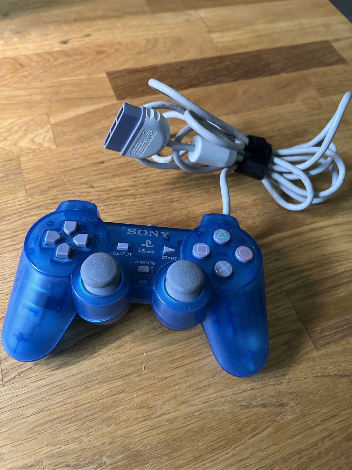 Island Clear Blue Sony PSone PS1 PlayStation 1 2 Analog Controller PS2 ...