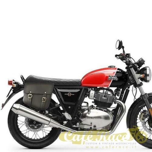 Bag Right Black Leather for Royal Enfield Interceptor 650 - Continental ...