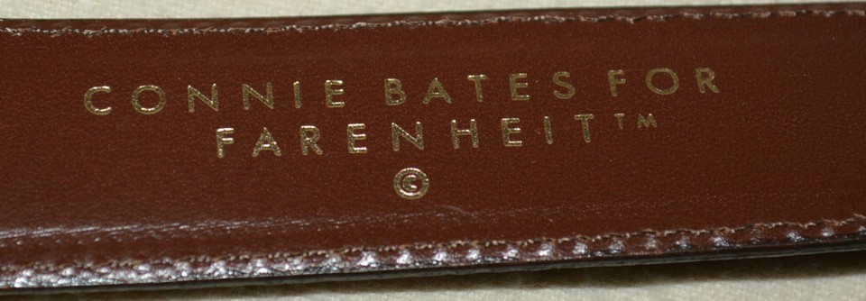 Connie Bates For Fahrenheit Belt Buckle lizard skin Belt Modernist | eBay