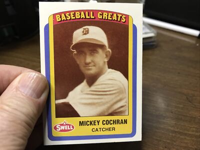 1990 Swell Baseball Greats Mickey Cochran Card #3 Philadelphia A's HOF ...