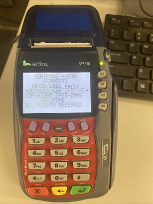 VeriFone VX570 Omni 5700 Gray Credit Card Reader Payment Terminal W ...
