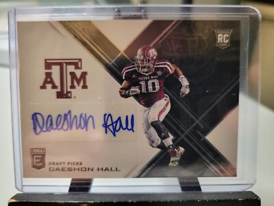 Daeshon Hall Rookie Auto 2017 Panini Elite Draft Picks Football | eBay