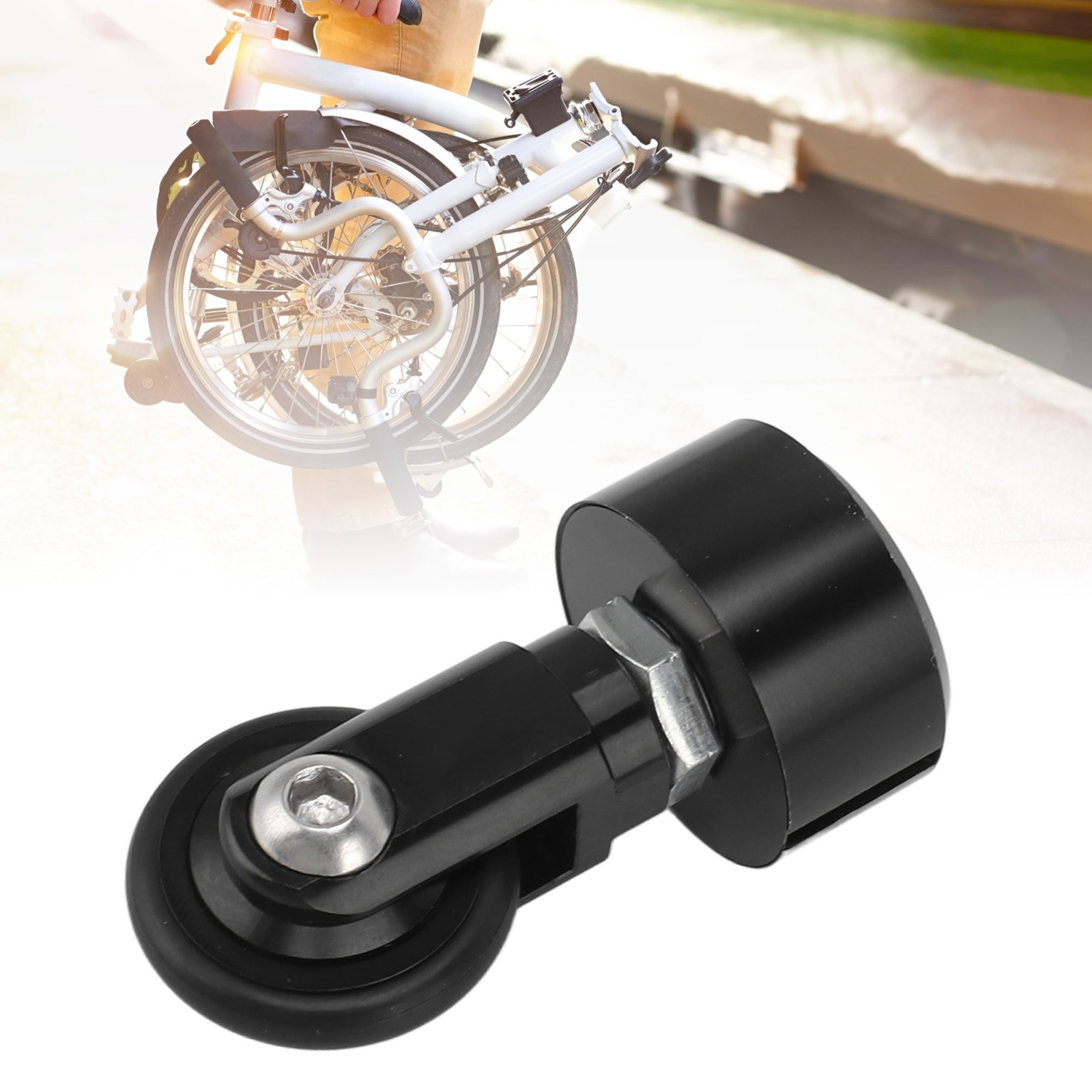 Folding Bike Seatpost Wheel Bicycle Pushing Accessories 412 Universal ...