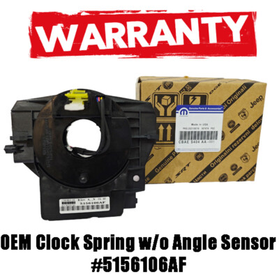 New Clock Spring NO Angle Sensor 5156106AF For 2007-2017 Chrysler Dodge ...