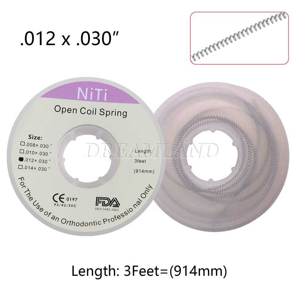 Dental Ortho Niti Open Coil Spring 012*030″ *914mm | eBay