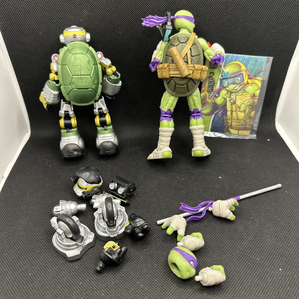 TMNT BST AXN IDW Metalhead Glow in The Dark & Donatello Action Figure 2 ...