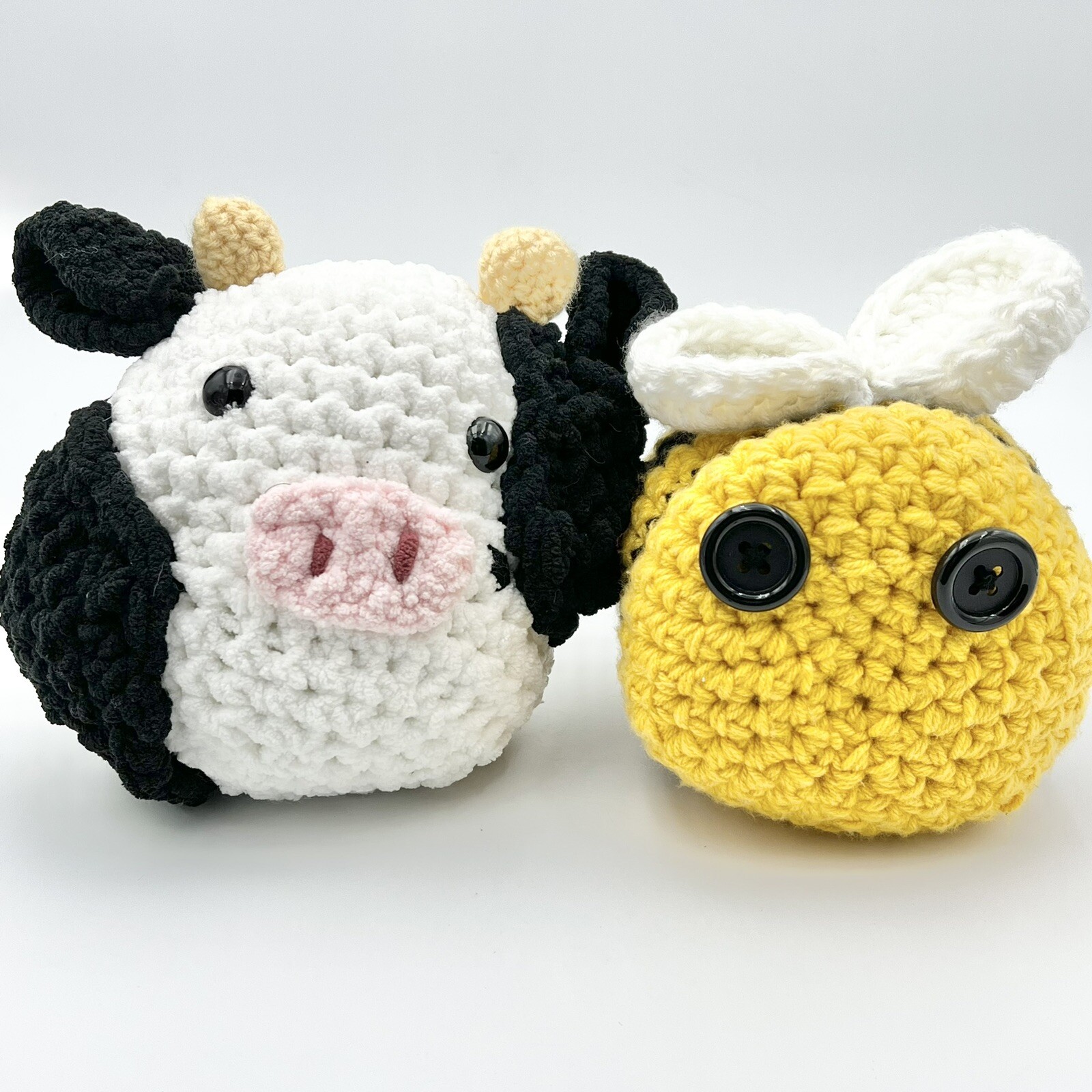 Handmade Hand Crocheted Cow & Bee Kawaii Cute OOAK | eBay