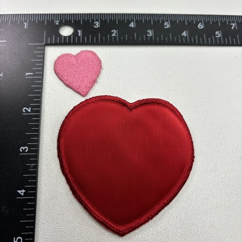 Small Pink Heart + Red Heart Patch Lot 39R5 | eBay