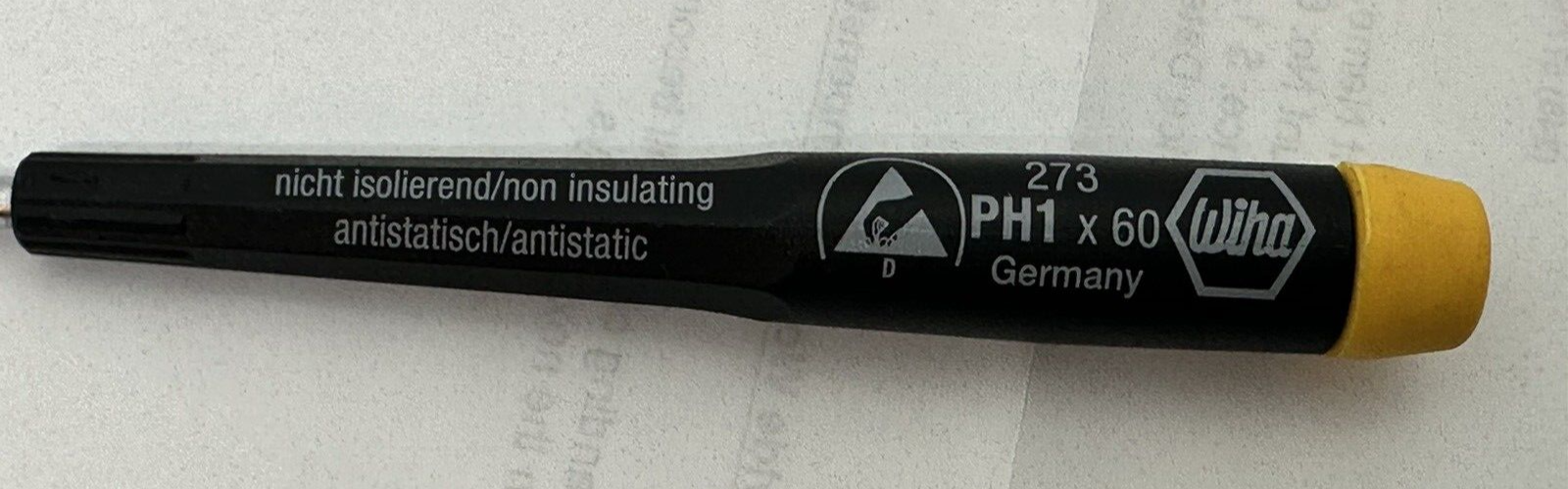 Wiha 272 Precision ESD slotted screwdriver 07638 3.5x60 4010995076382 ...