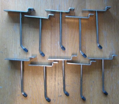 X10 4" SLAT WALL PRONG ARM HOOKS RETAIL DISPLAY SHOP FITTINGS | eBay UK