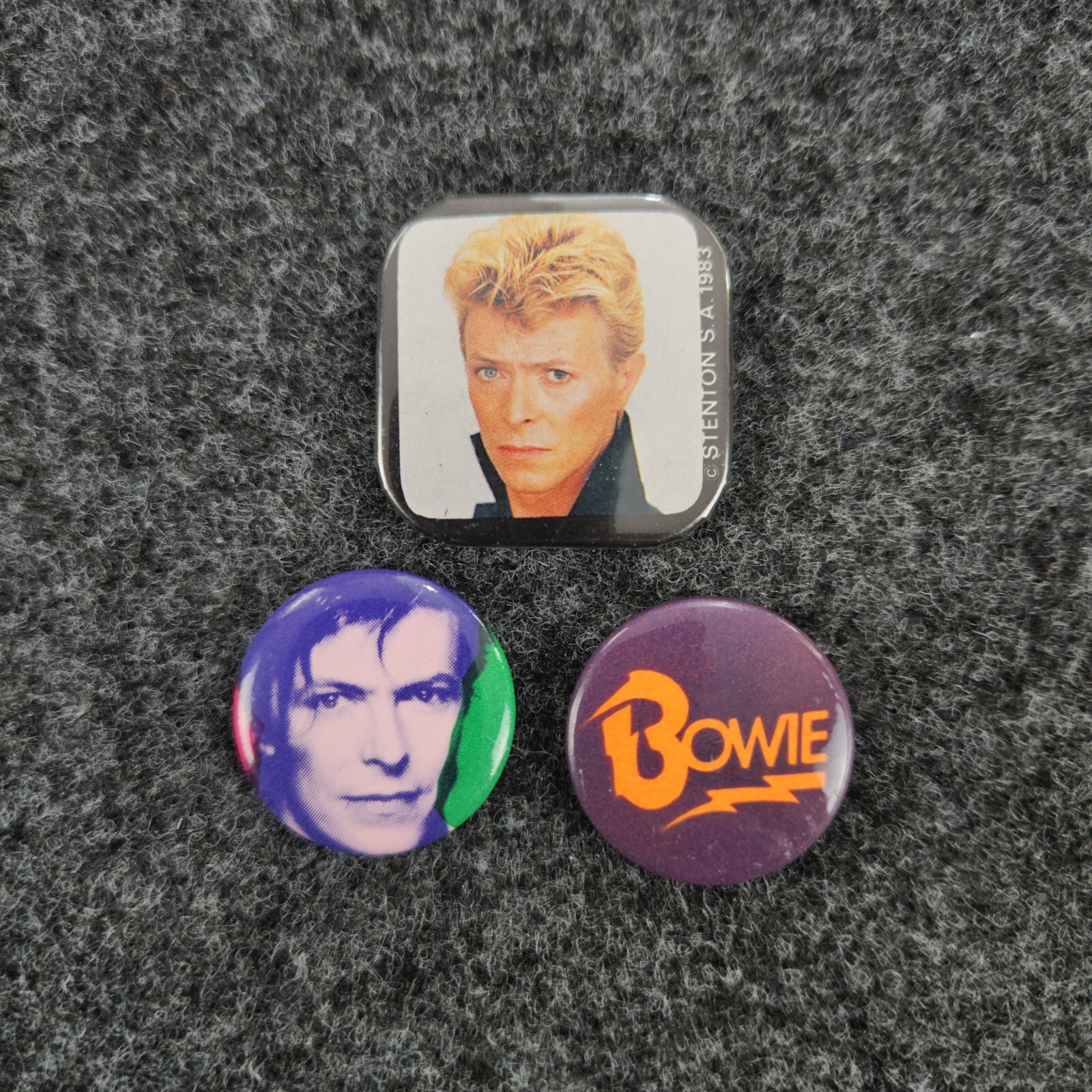 David Bowie Set Of 3 Rare Pinback Vintage Buttons Pins | eBay