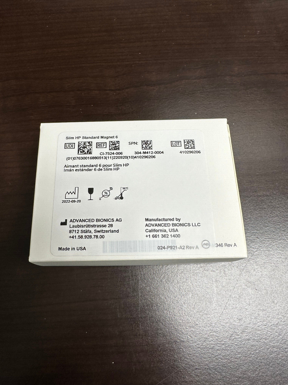 Advanced Bionics Slim HP Standard Magnet 6+ (Black) | eBay