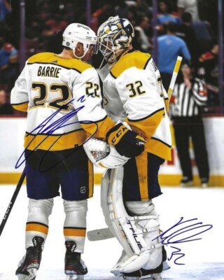 Autographed 8x10 TYSON BARRIE and KEVIN LANKINEN Nashville Predators ...
