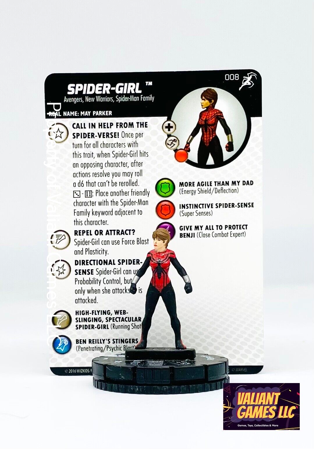 Marvel Heroclix Spider-Girl #008 w/ Card Superior Foes of Spider-Man ...