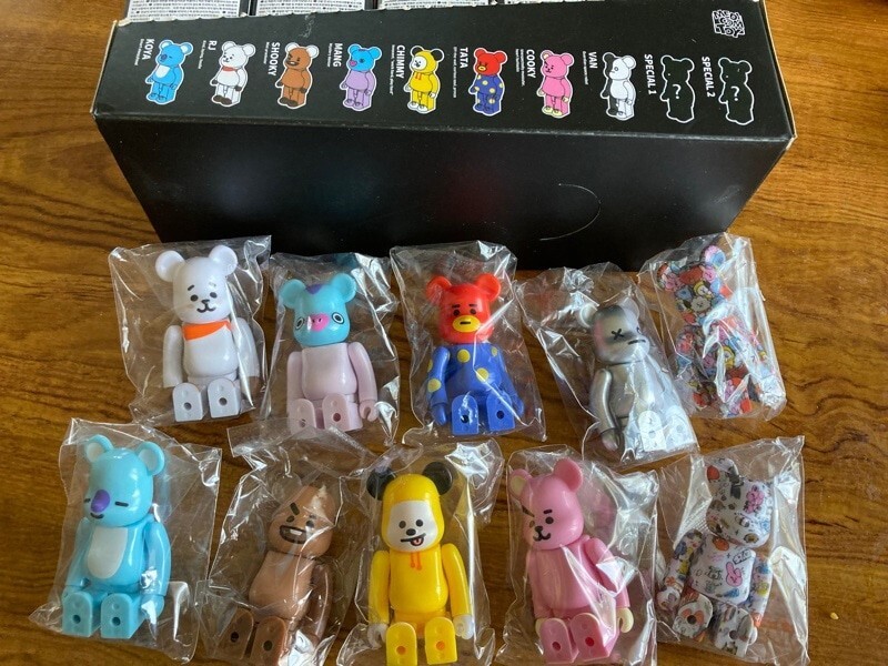 BTS BT21 BEARBRICK 100% Figure +2 Secrets Limited Edition Complete Set of 10 New | eBay