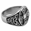 Celtic Cross Signet Ring Mens Womens Stainless Steel Trinity Knot Band ...