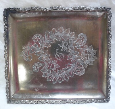 1800s Wilcox Meriden Quadruple Silverplate Square Tray #0650 8.75" | eBay