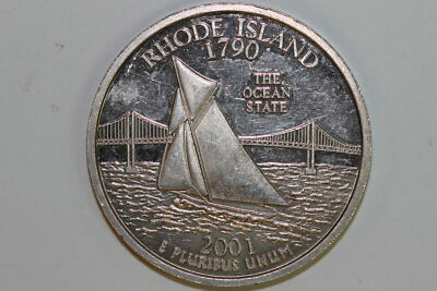 2001 Rhode Island Quarter Design 1 Troy Ounce Fine Silver 999 Round ...