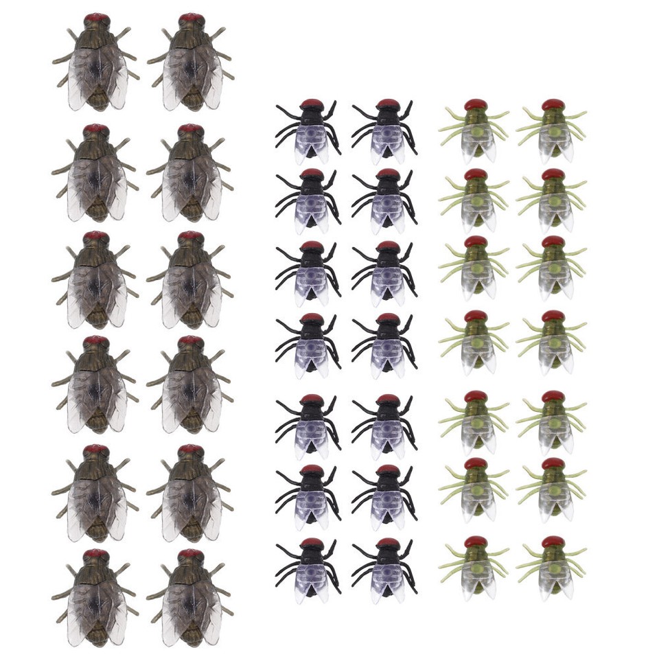 60Pcs Trick Bugs Halloween Scary Props Joke Toys Halloween Prank Props ...
