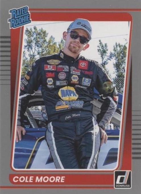 2022 Panini Donruss NASCAR - Rated Rookie Cole Moore #31 Silver (RC ...