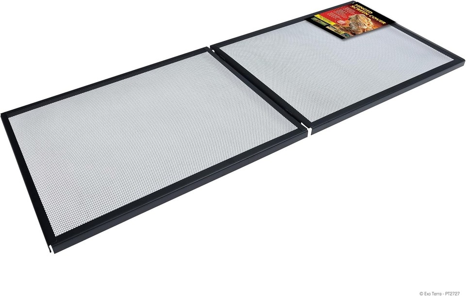 Hinged Metal Screen Cover for Reptile Terrarium Large 60-75 Gal Easy ...