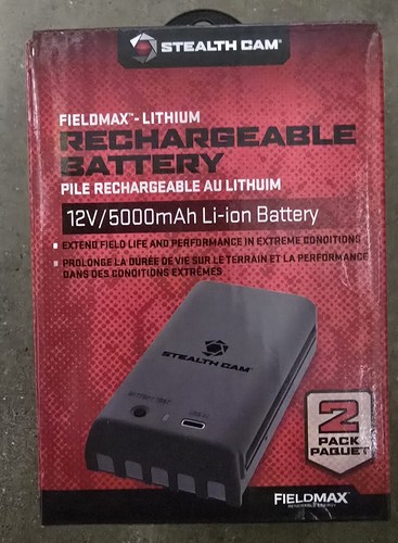 STEALTH CAM FIELDMAX LI-ION BATTERY PACKS (2PK) 5000MAH NEW SEALED STC ...