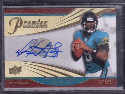 2008 Upper Deck Premier Penmanship Autographs Gold David Garrard Auto ...